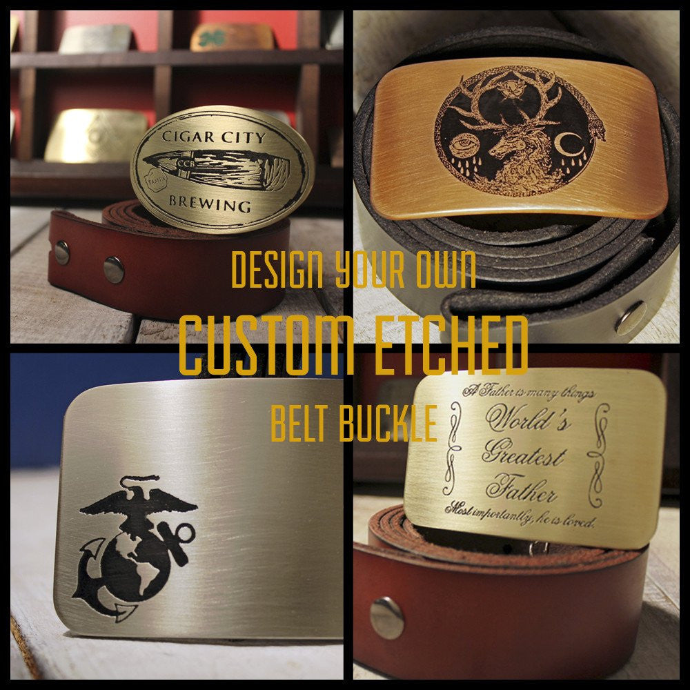 Custom Belt Buckles for Leather Belts Handmade From Solid Metals ...