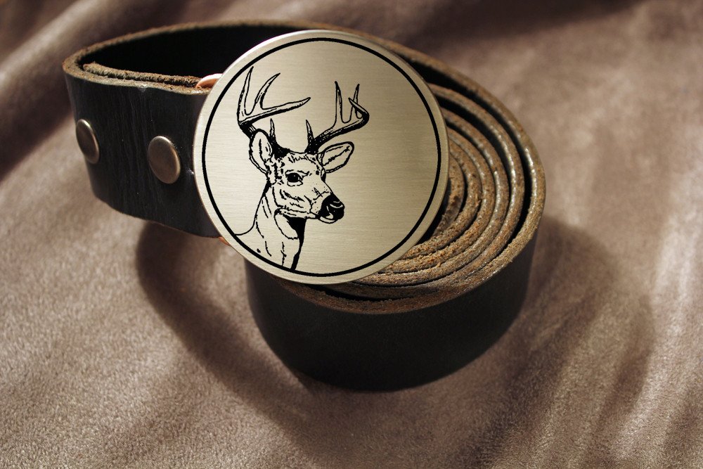 Deer Hunter Belt Buckle – Metal Some Art