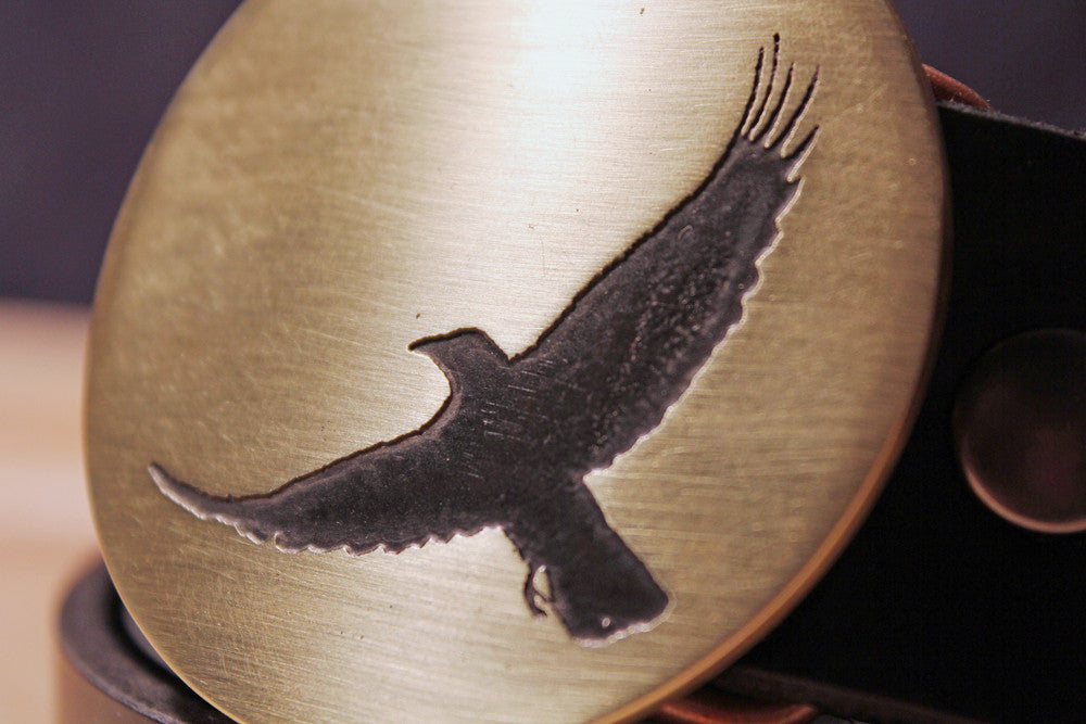 Crow RAVEN Belt Buckle – Metal Some Art