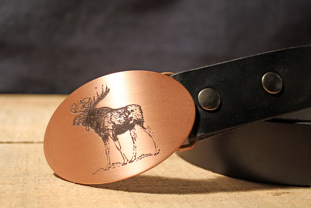 Moose Belt Buckle – Metal Some Art