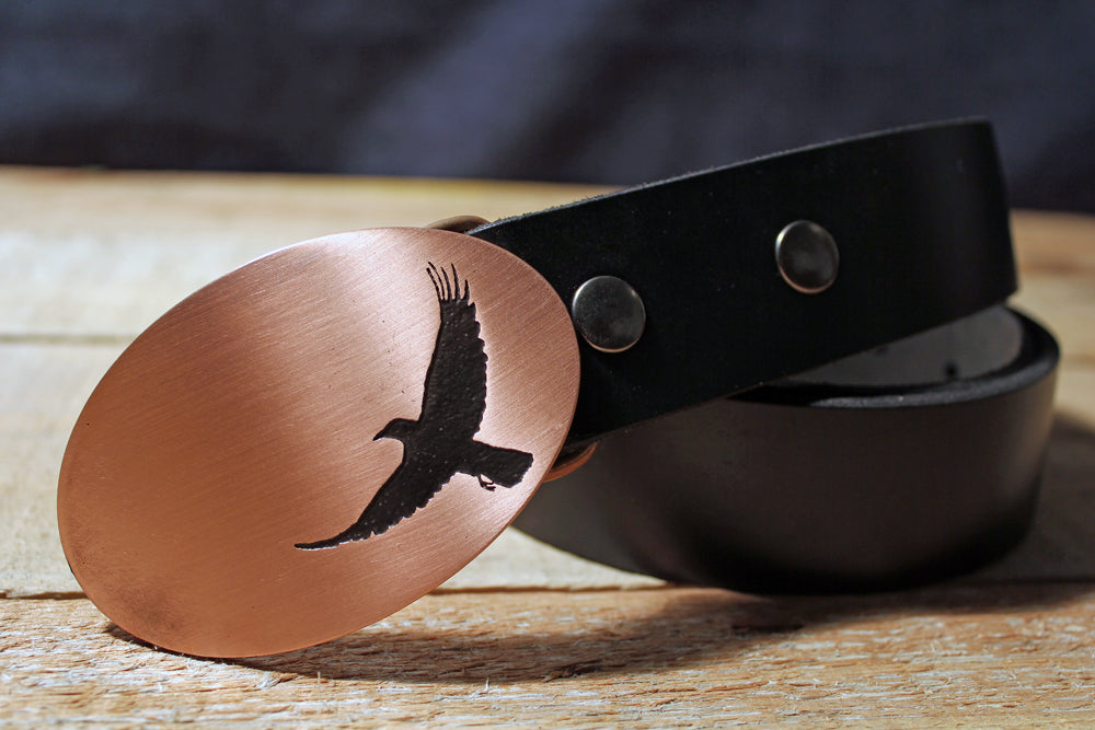 Crow RAVEN Belt Buckle – Metal Some Art